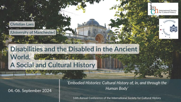 Keynote lecture ‘Disabilities and the Disabled in the Ancient World. A ...